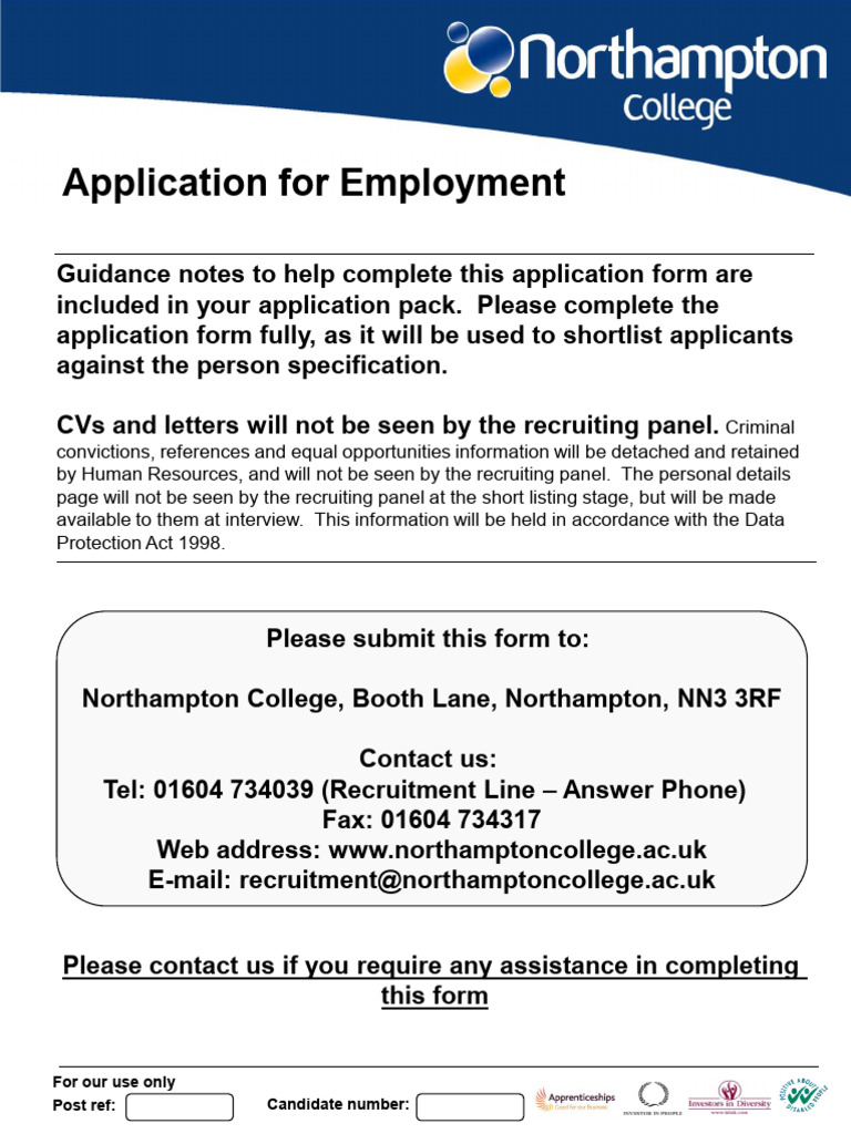 Application Form | PDF