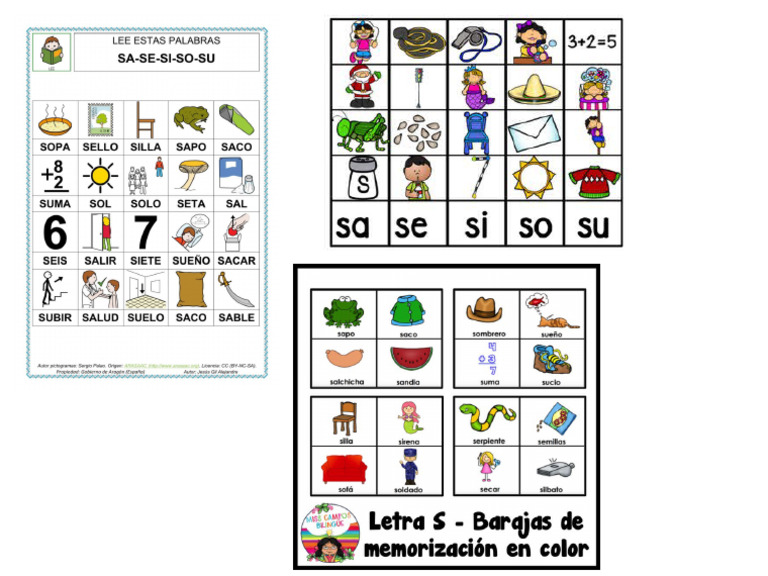 Silaba Sa Se Si So Su | PDF