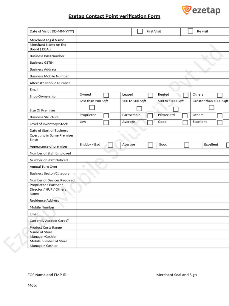 CPV Form Revised | PDF