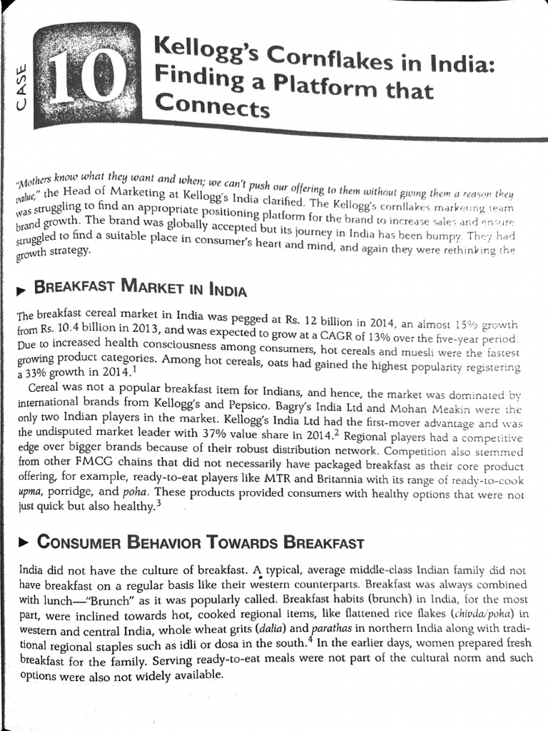 Case Study - Kellogg - S | PDF
