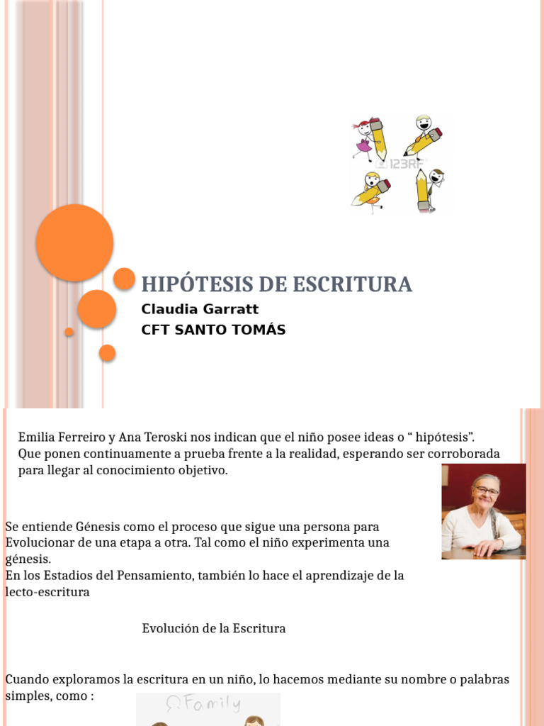 Hipótesis de Escritura | PDF | Escritura | Artes del Lenguaje y ...