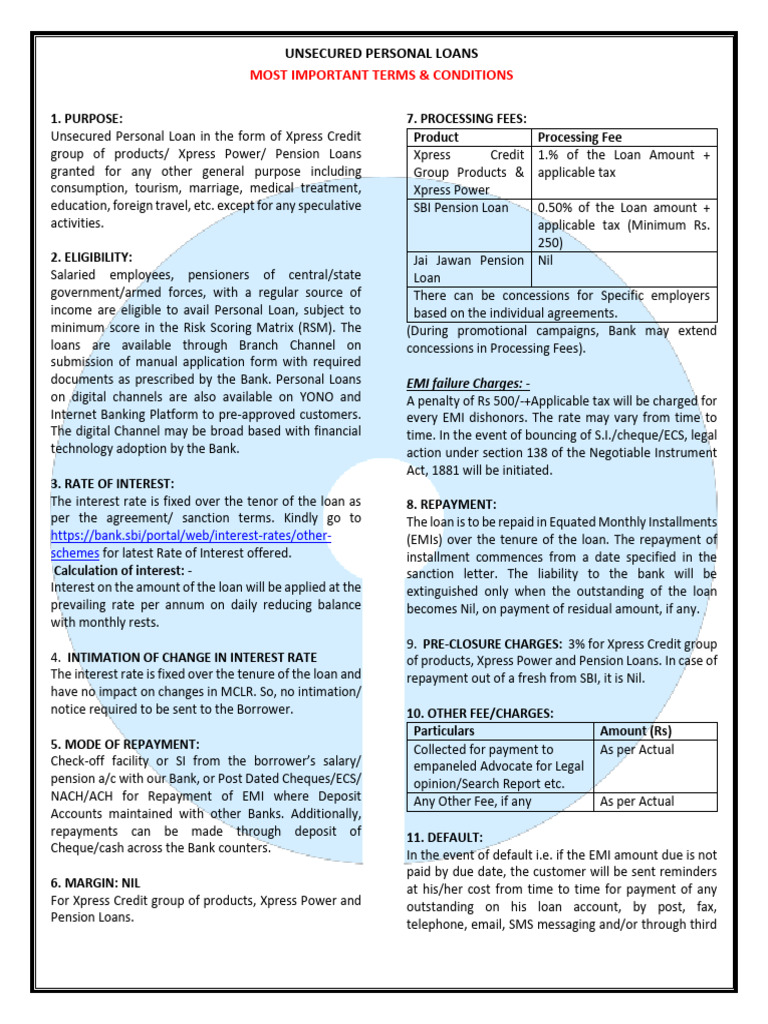 MITC - Personal Loans | PDF