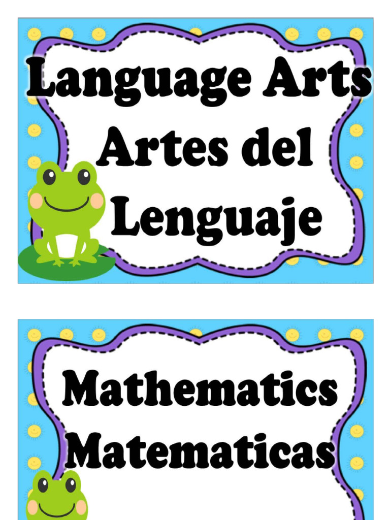 Subject Labels Letter Size | PDF