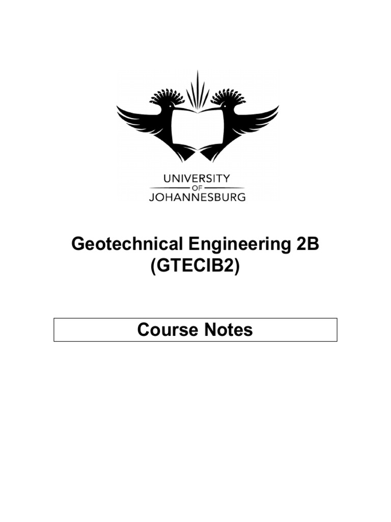 Geotechnical Engineering 2B Notes | PDF