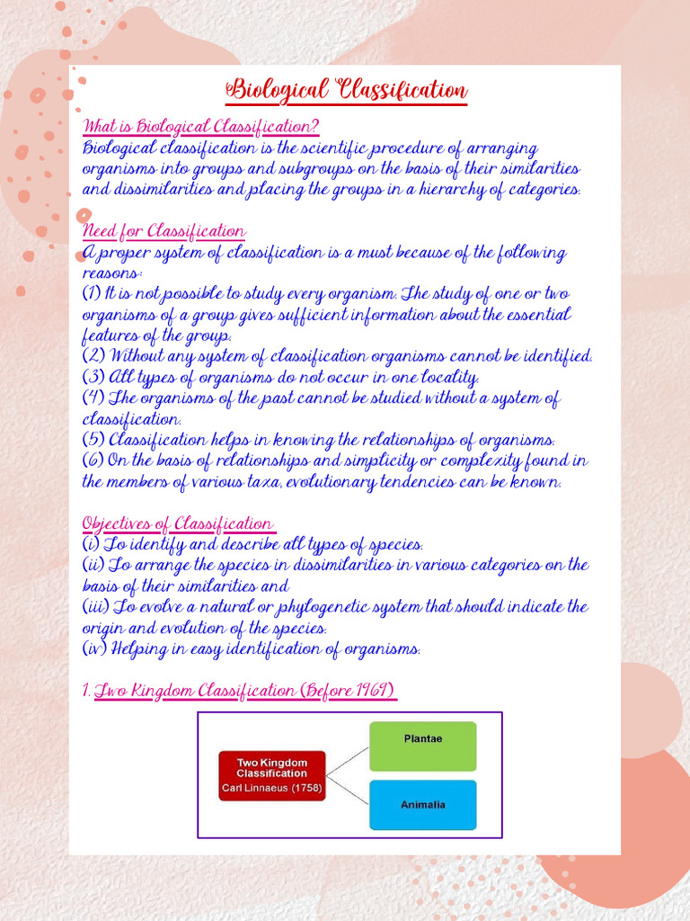 2 Biological Classification | PDF