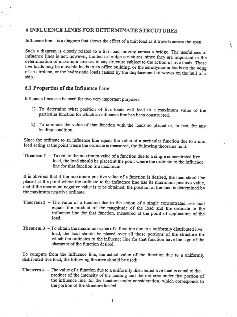 1 Influence Lines | PDF