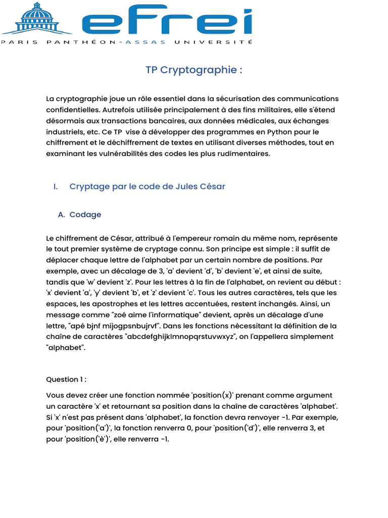 TP Cryptographie | PDF
