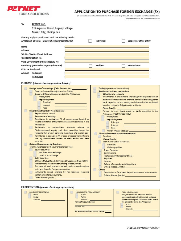 Application To Purchase (ATP) - Template | PDF