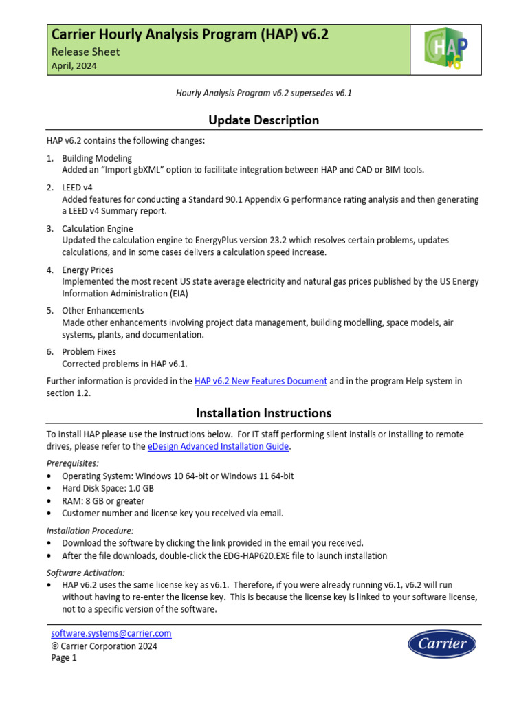 HAP v6.2 Release Highlights | PDF | Software | Computers