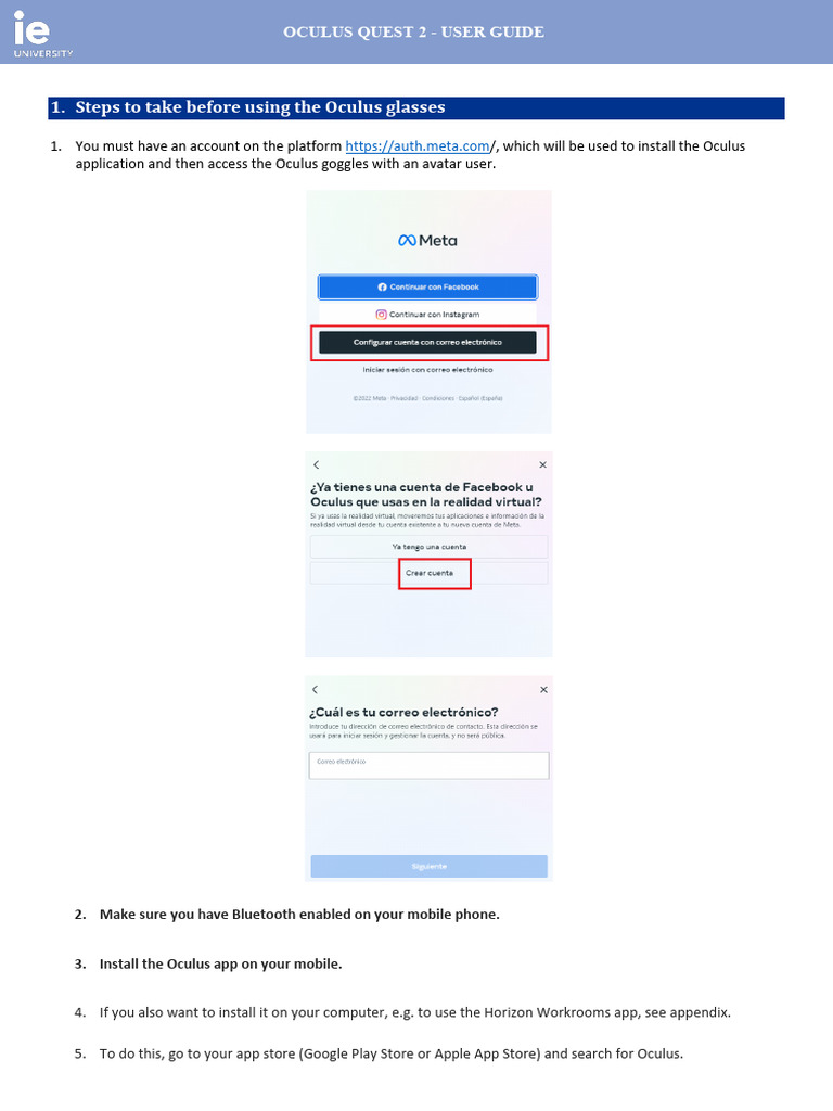 Oculus Quest2 Userguide | PDF