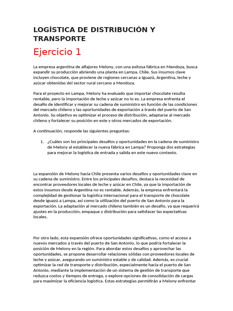 Logística de Distribución y Transporte | PDF