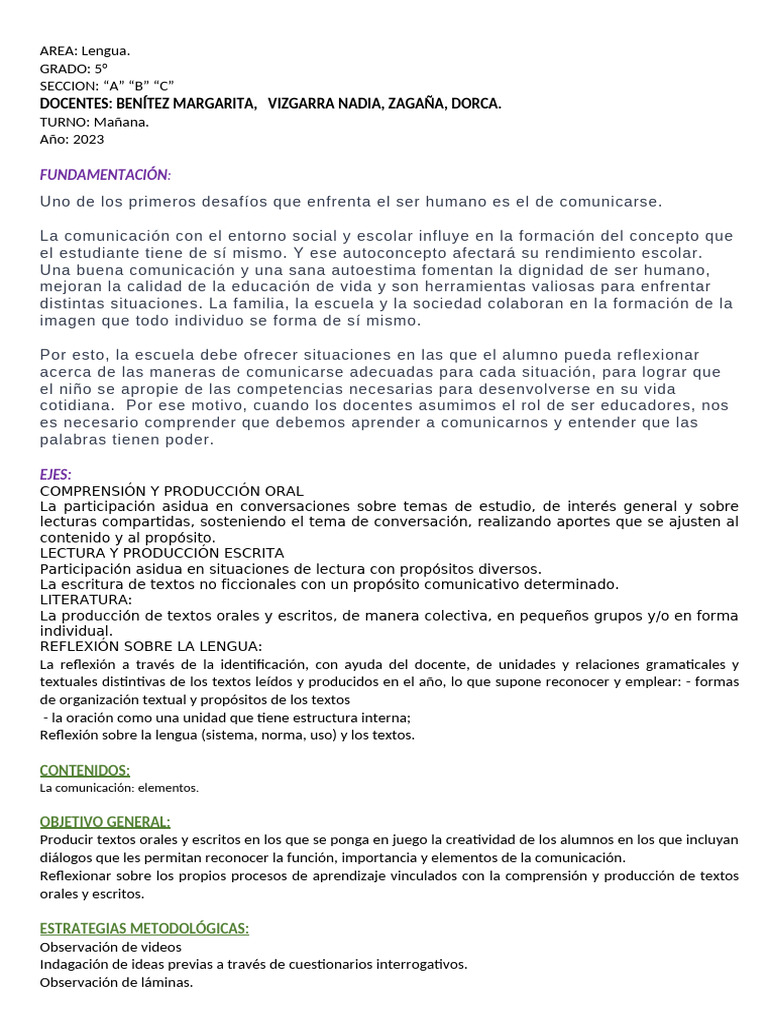 COMUNICACIÓN Sec | PDF | Comunicación | Estudios de idiomas extranjeros