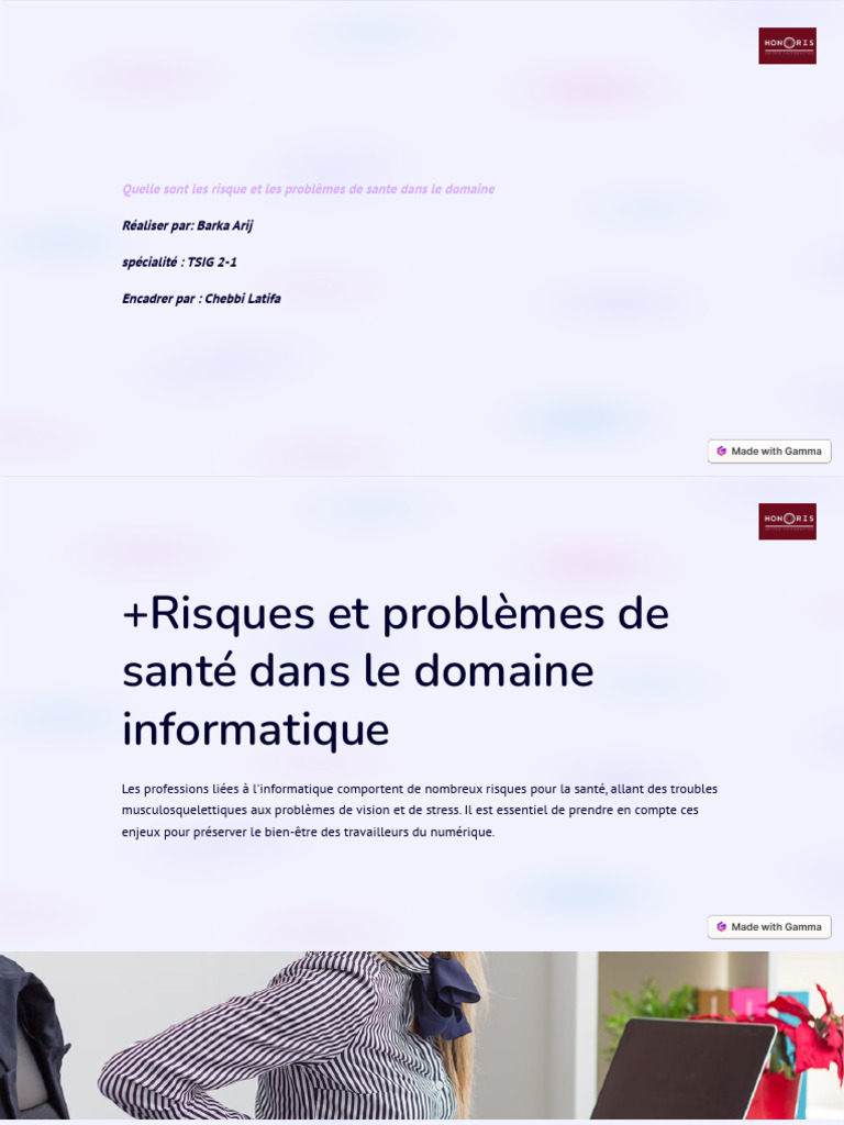 Quelle Sont Les Risque Et Les Problemes de Sante Dans Le Domaine | PDF