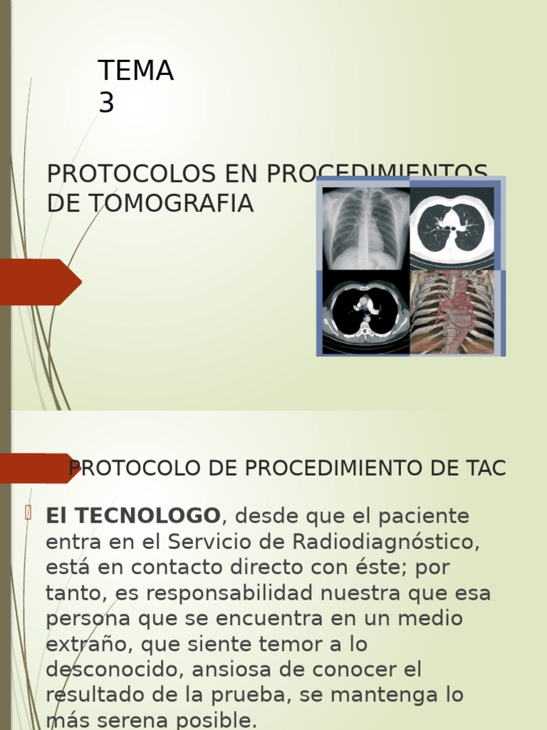Tema 3 Protocolo de Tomografia (1) | PDF