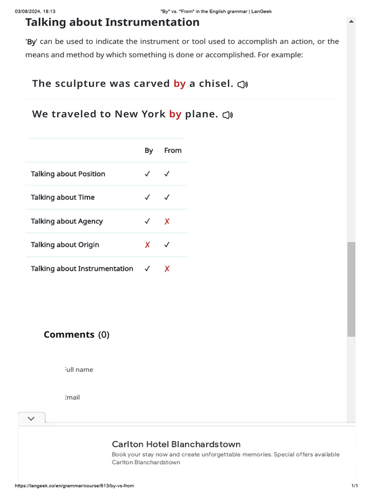 by - vs. - From - in The English Grammar - LanGeek | PDF