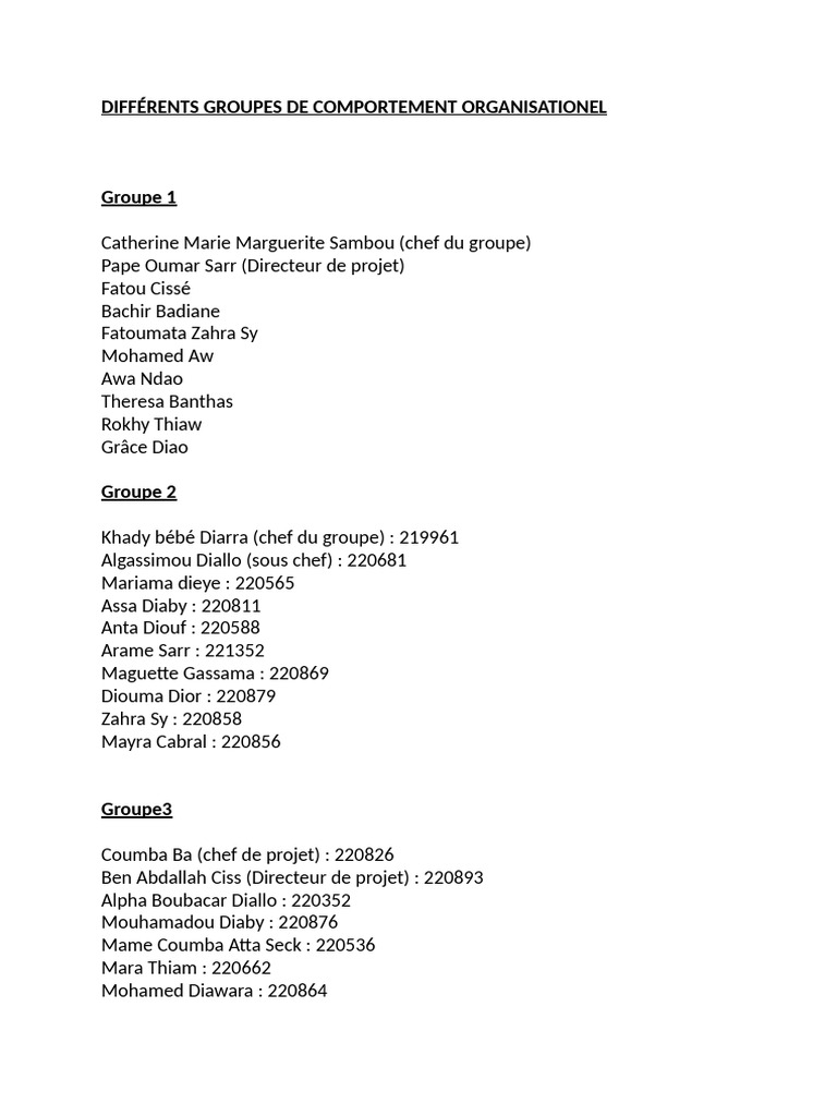 1 C.organisationel Groupes | PDF