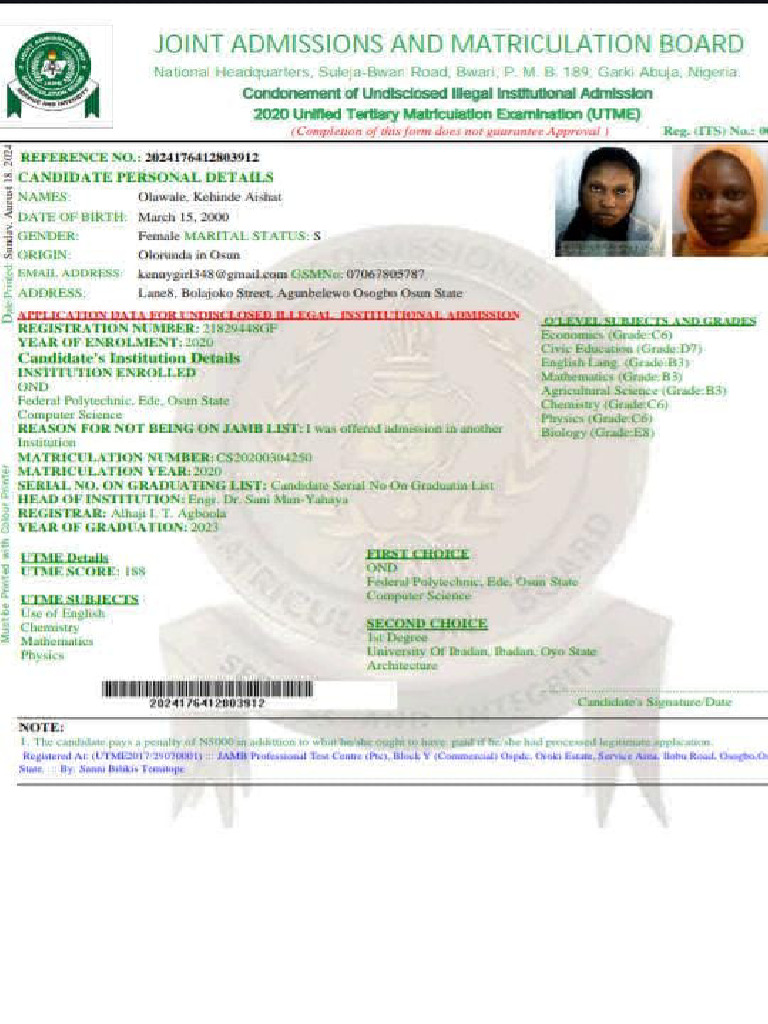 JAMB | PDF