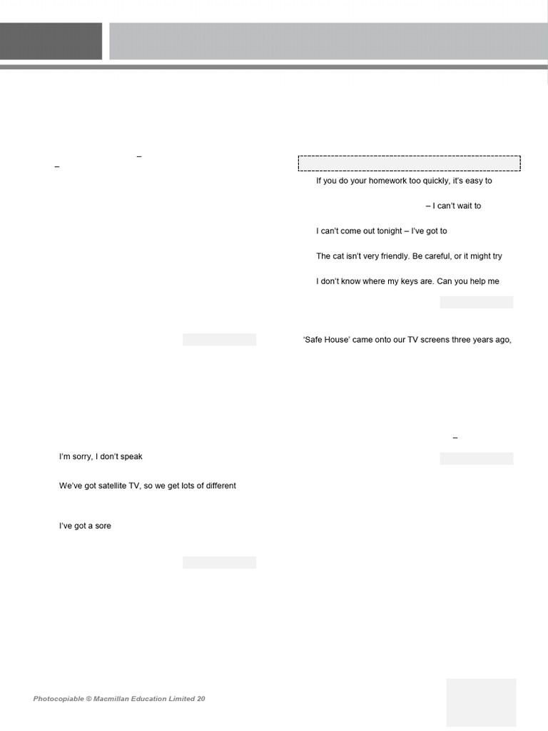 B1 Mid-Year Test Standard | PDF