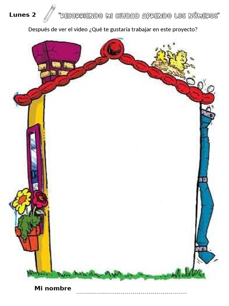 Ficha Lunes 2 3 Años | PDF