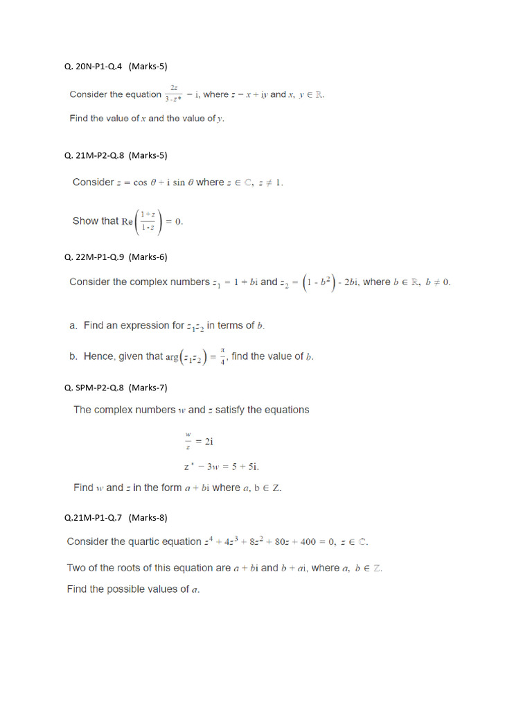Complex Numbers | PDF