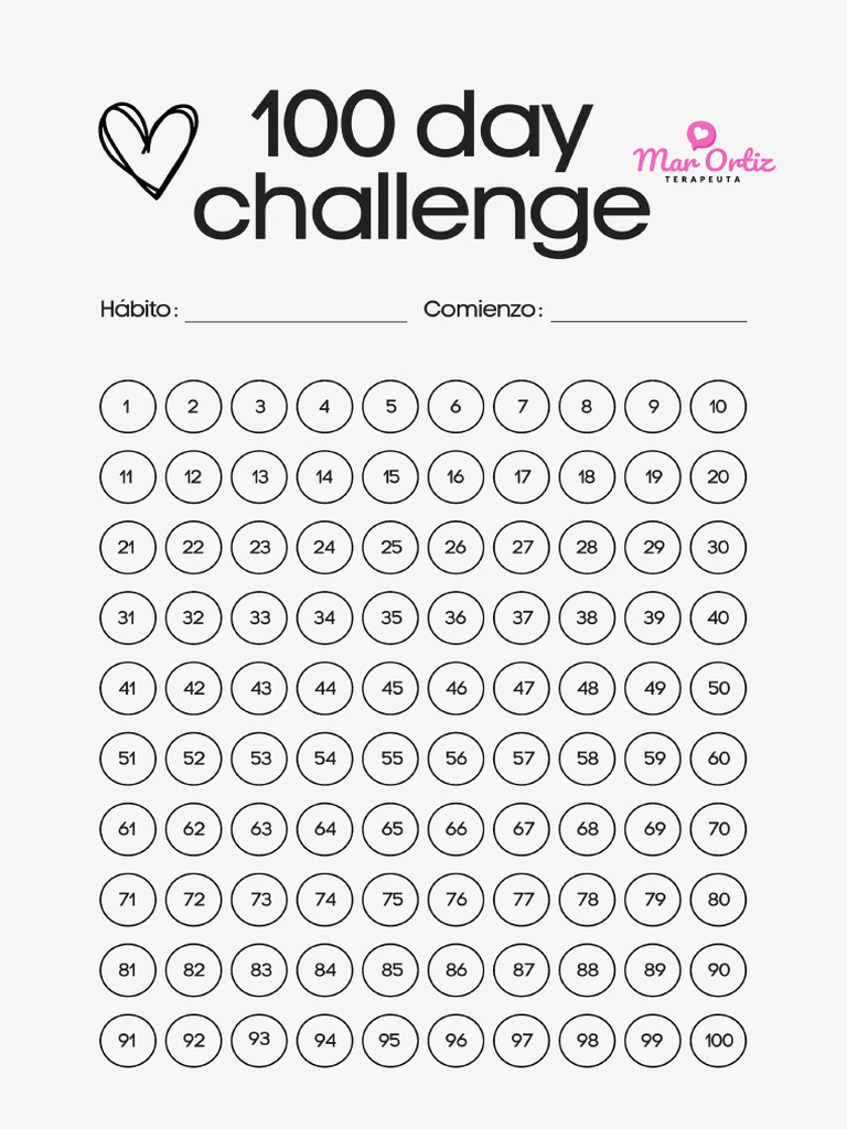 100 Day Challenge Pdf