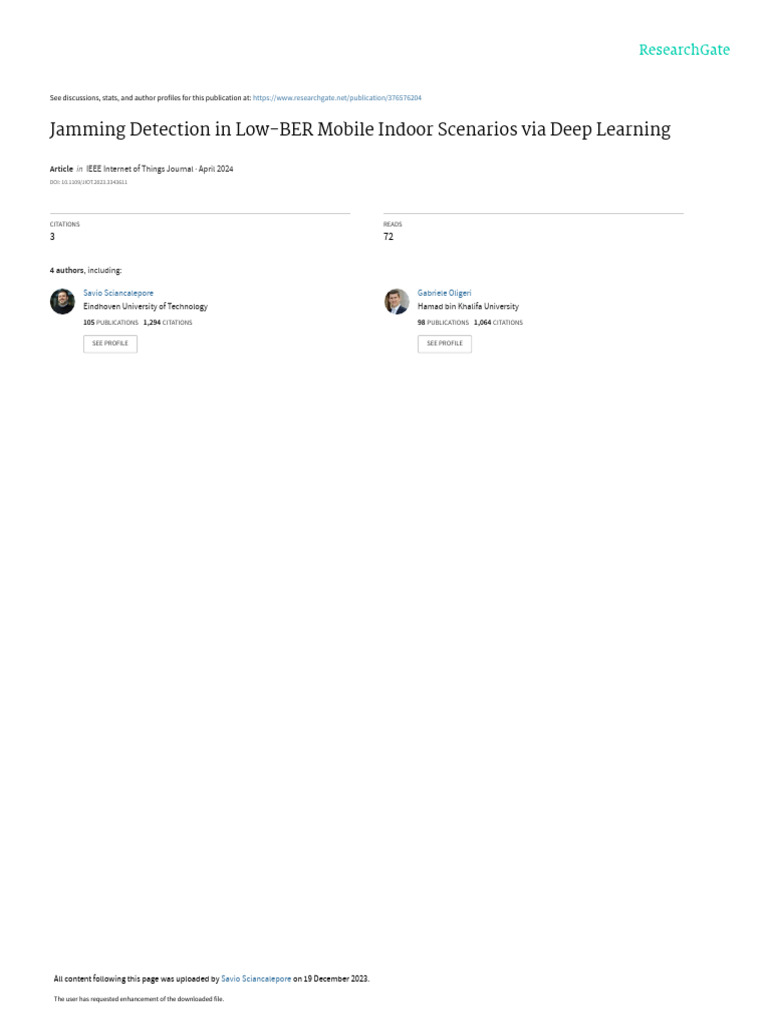 Jamming Detection | PDF