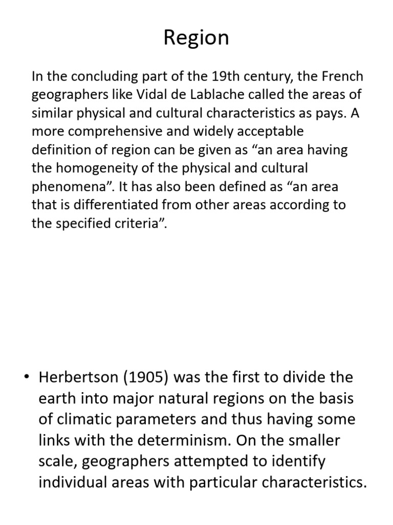 Region - Concept and Classification | PDF | Geography | Earth