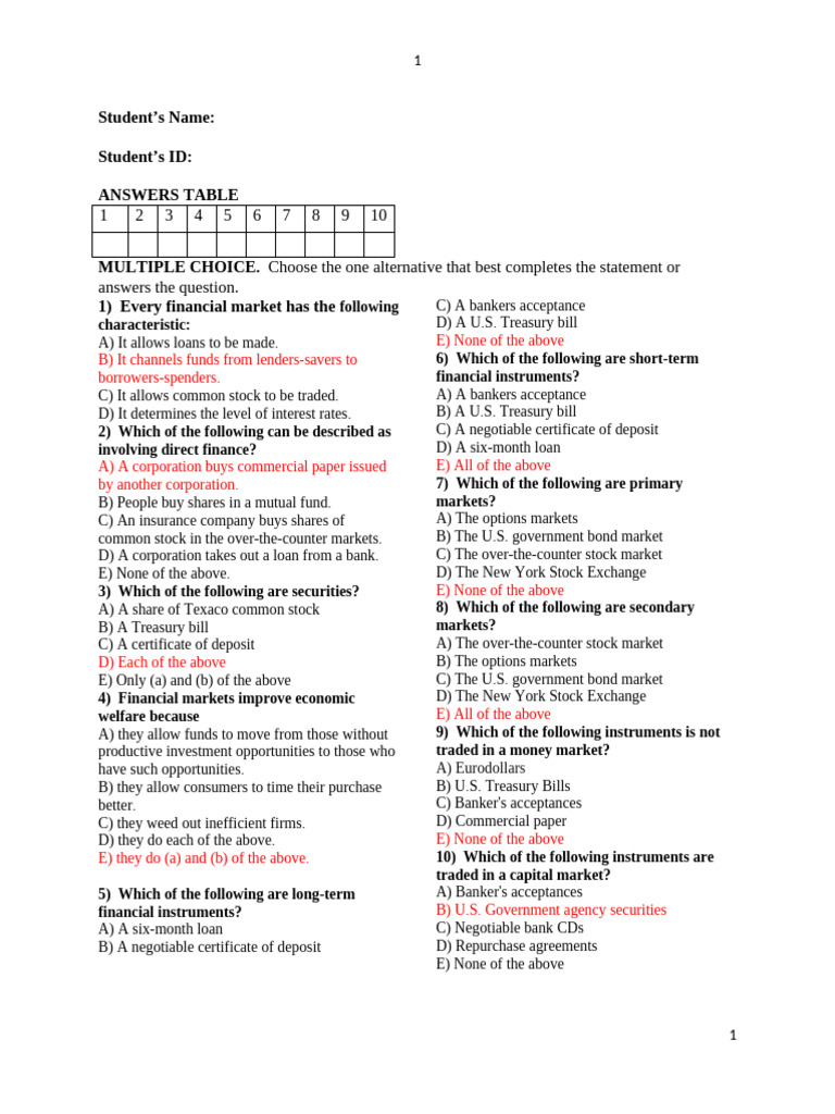 Mock Exam 2018 | PDF | Bonds (Finance) | Finance & Money Management