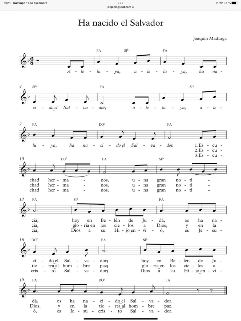 Aleluya Ha Nacido El Salvador | PDF