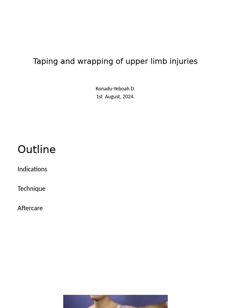 Taping and Wrapping Upper Limb-1 | PDF