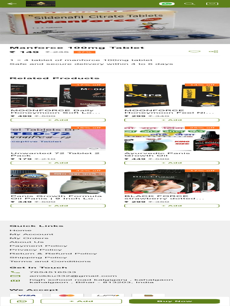 Manforce 100mg Tablet | PDF