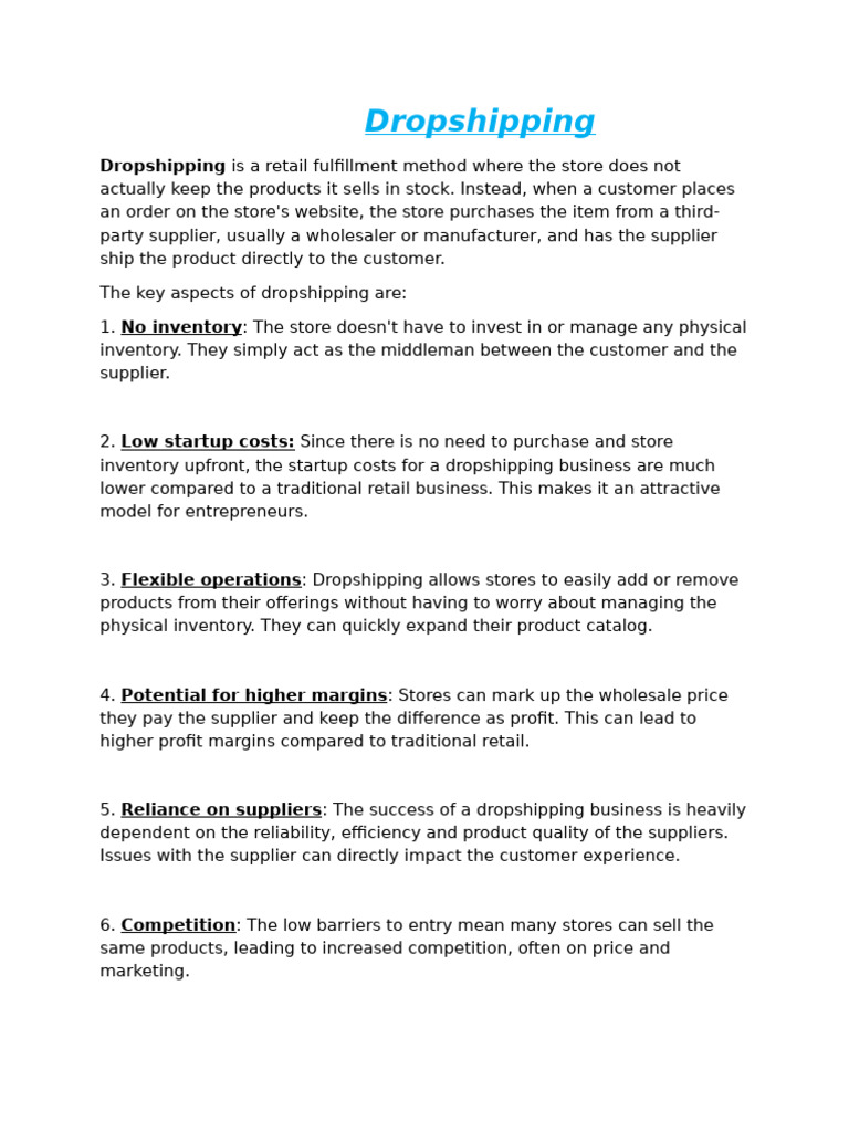 Dropshipping Book | PDF