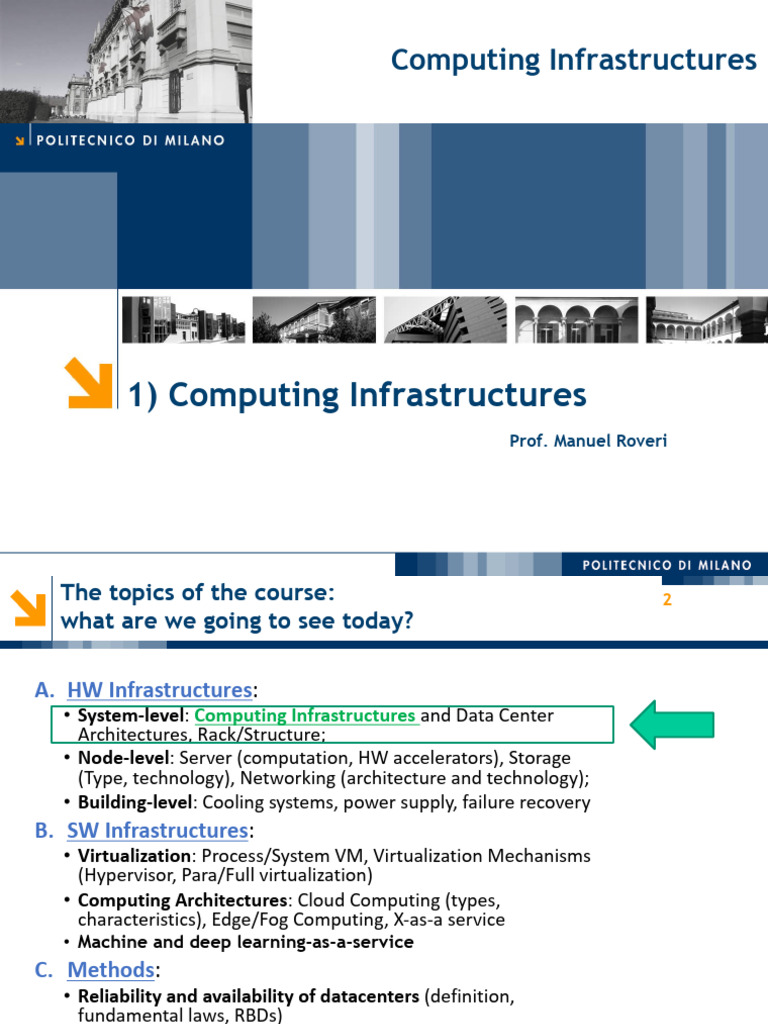 Lesson 1 Computing Infrastructures | PDF