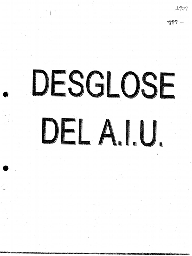 Desglose Aiu | PDF