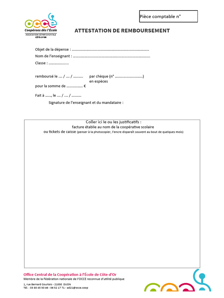 Attestation de Remboursement | PDF