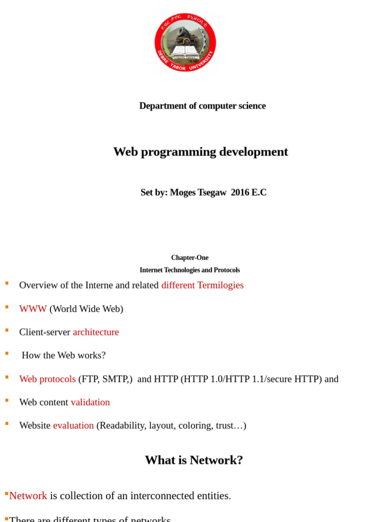 Web Programming Chapter 1 Class | PDF
