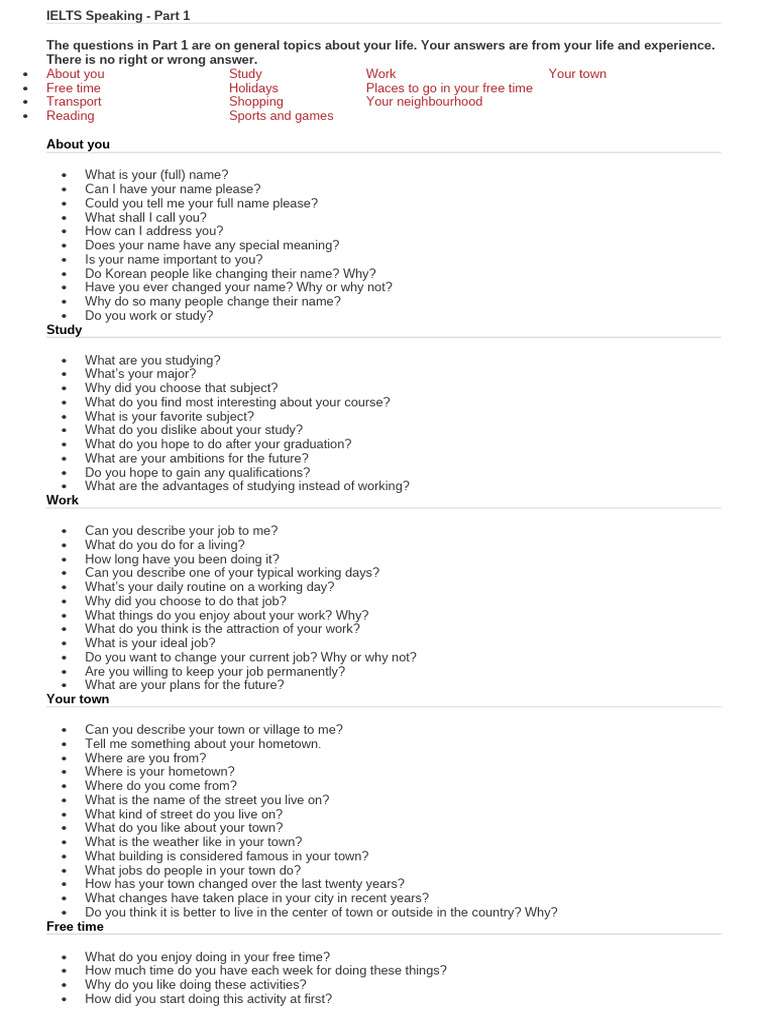 Speaking Topics | PDF