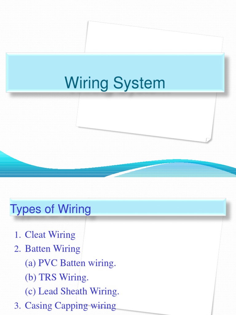 Chap 7 Wiring | PDF | Electrical Wiring | Cable