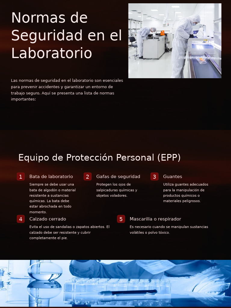 Normas de Seguridad en El Laboratorio | PDF