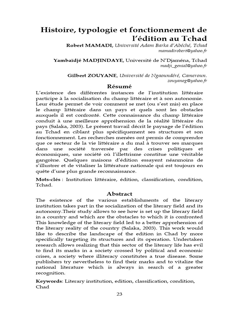 Robert MAMADI - Article Production | PDF