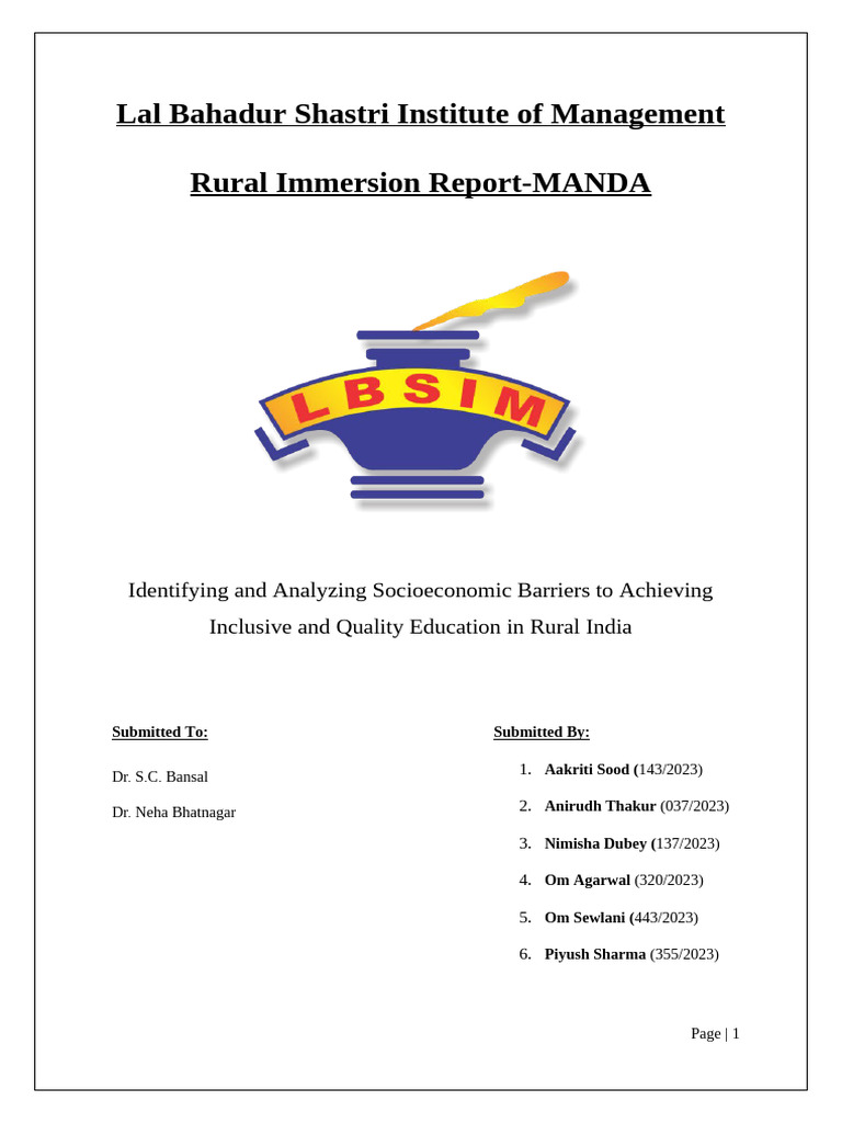 Manda Project Report (1) | PDF
