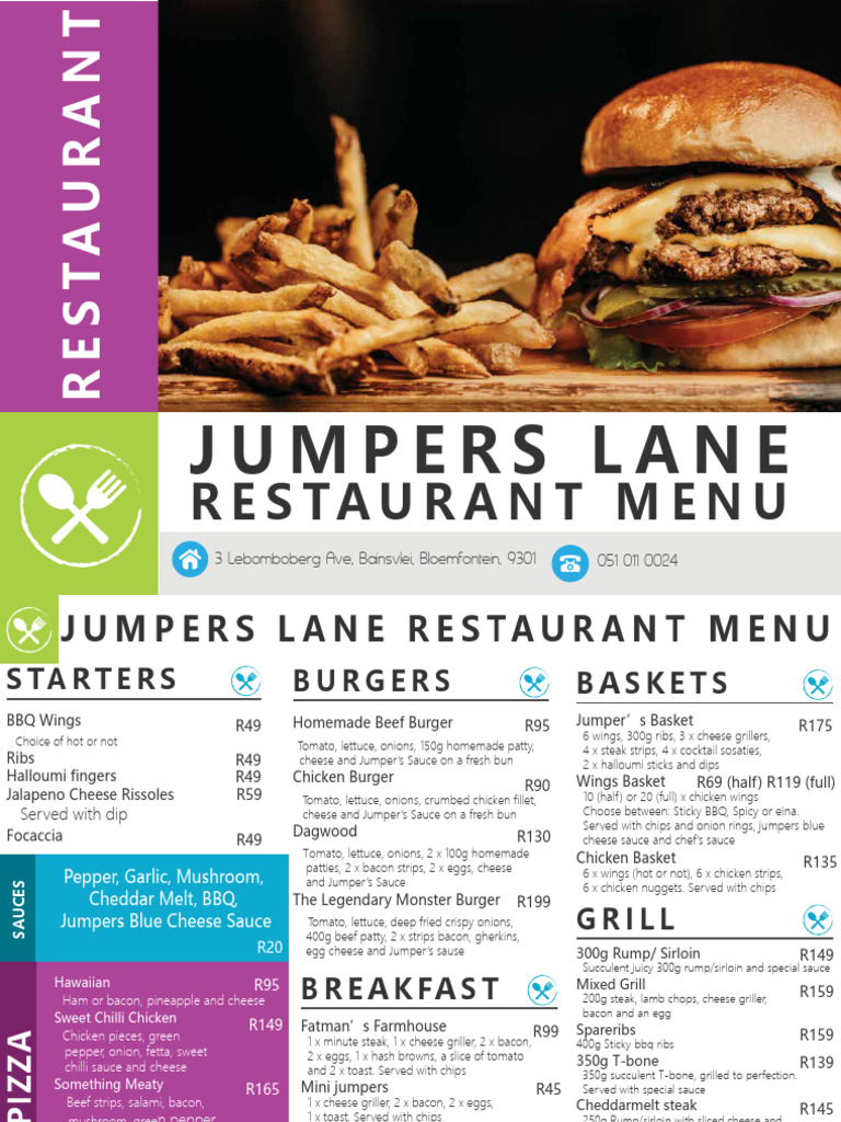 JumpesLane Menu Web | PDF