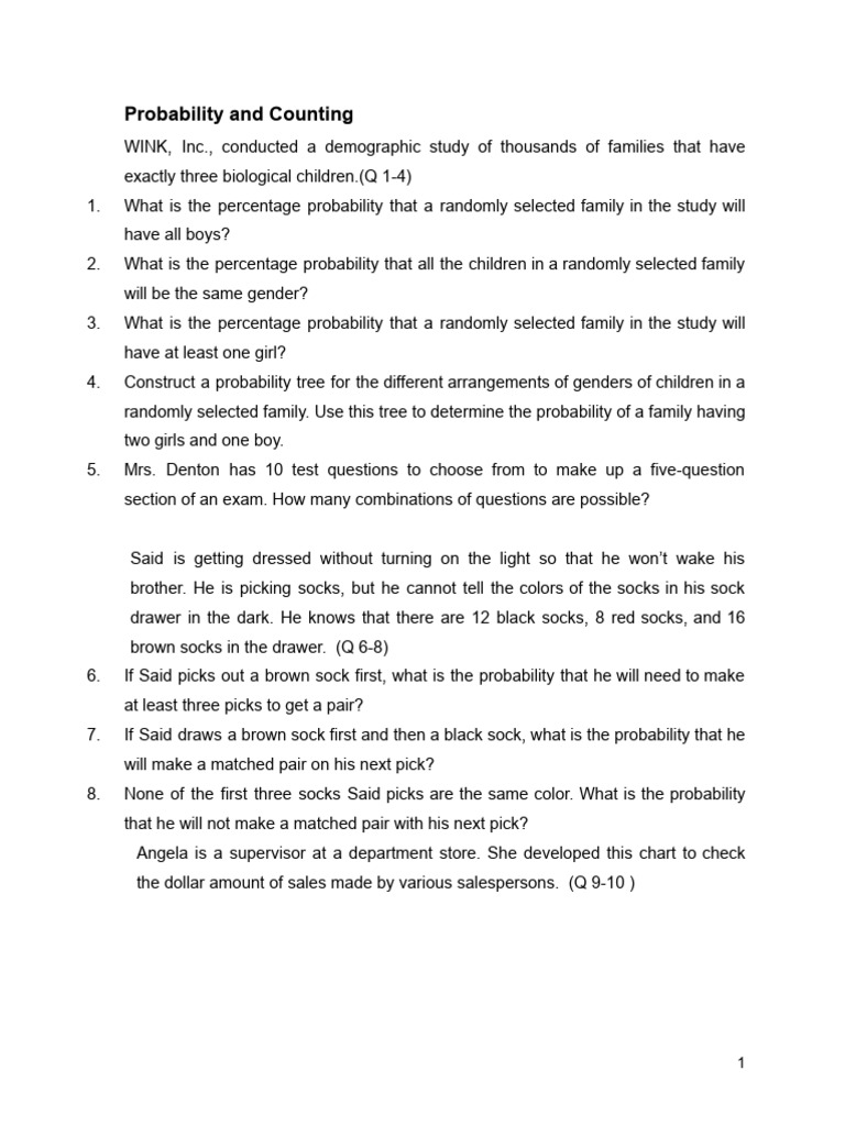 Probability and Counting | PDF