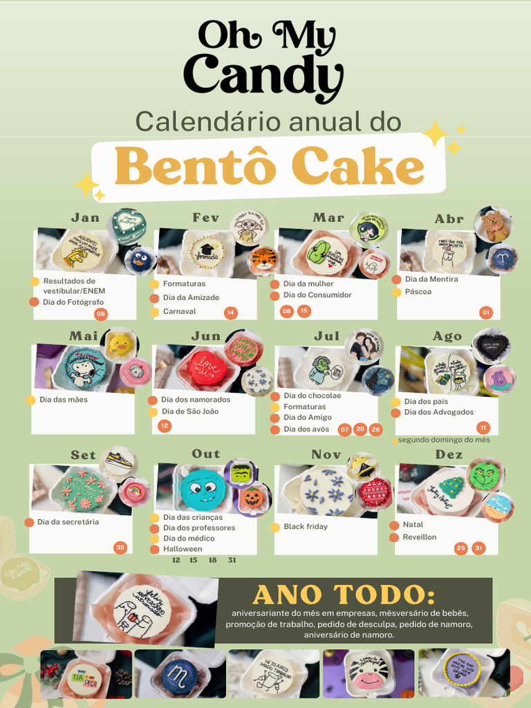 Calendario Bento Cake | PDF