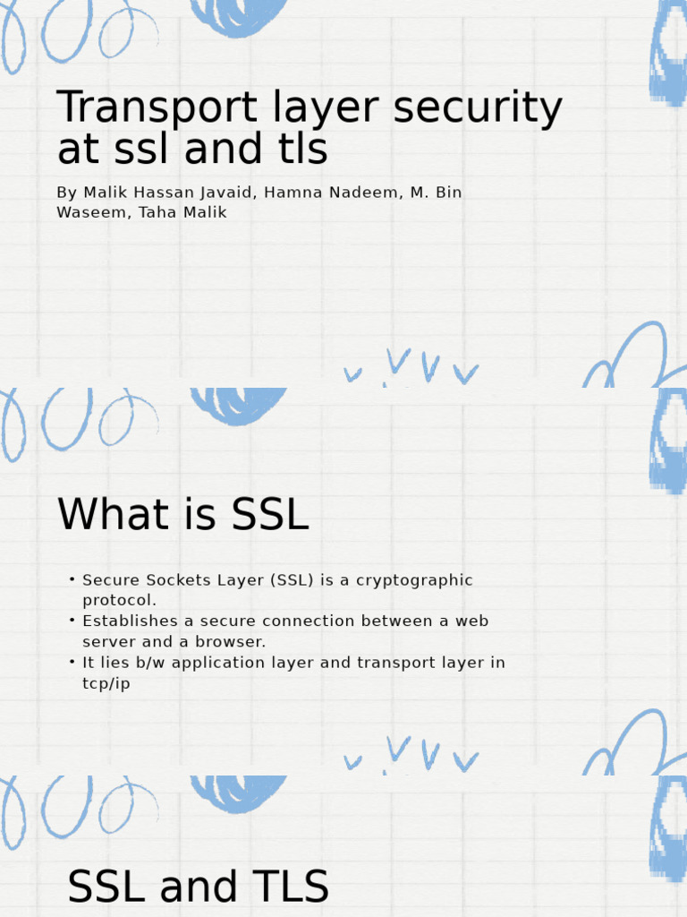Secure Socket Layer and Transfer Layer (TLS) | PDF