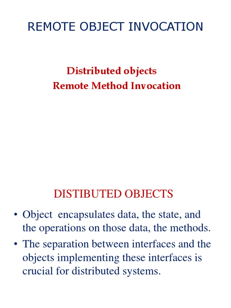 Remote Object Invocation | PDF | Art | Computers