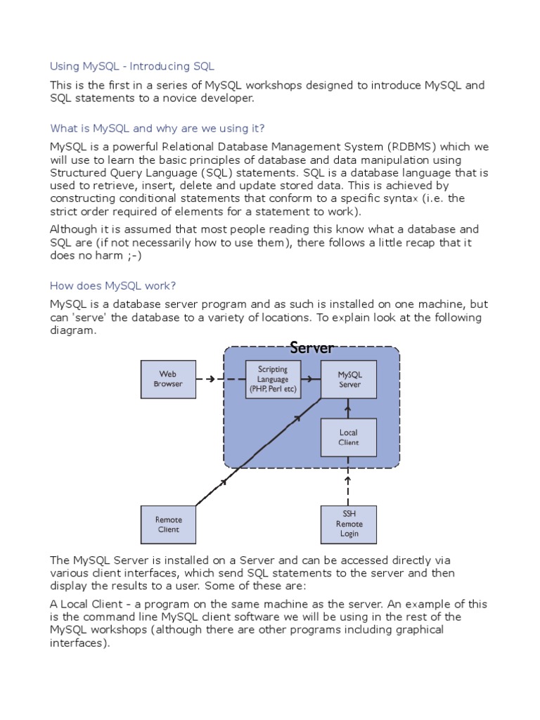 Mysql Workshop Pdf Sql Databases