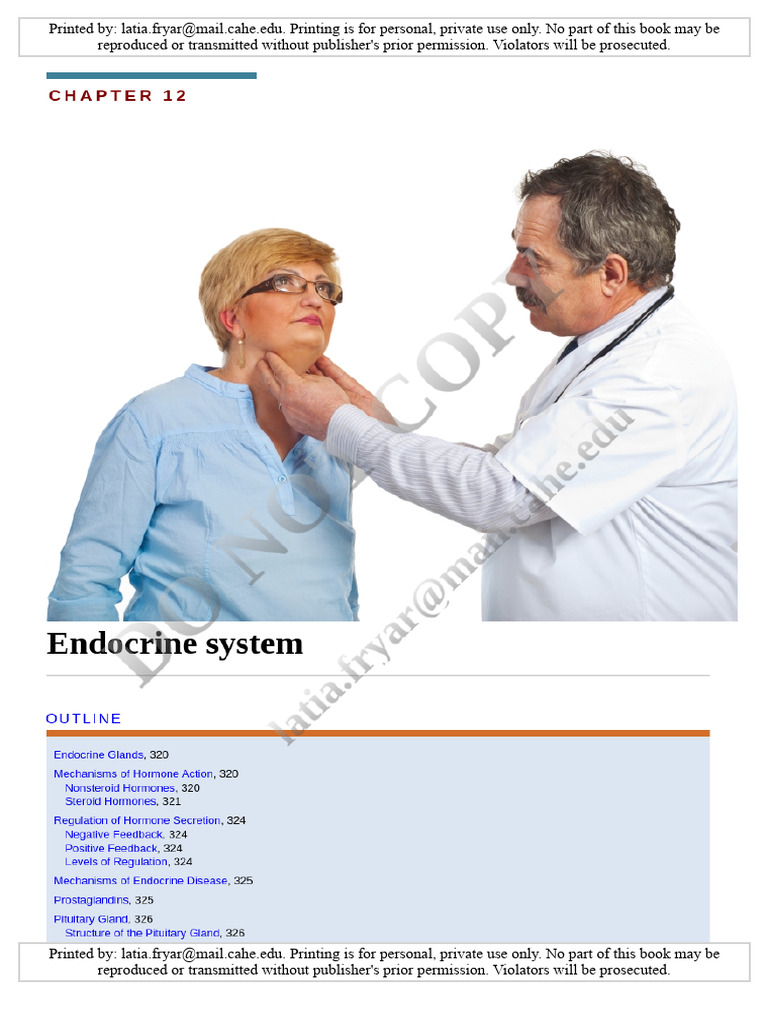 Ap Textbook Endocrine Chapter | PDF