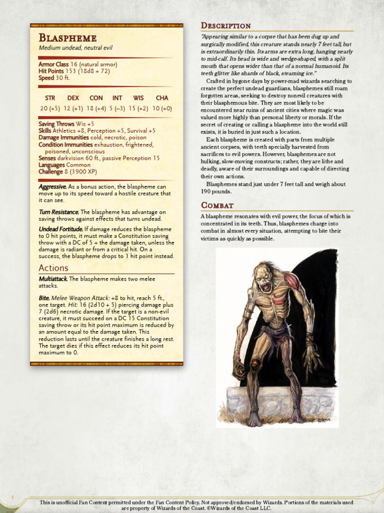 Libris Mortis 5e - Bestiary-4 | PDF