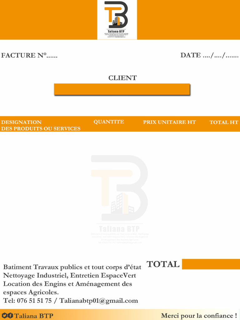 Facture Taliana BTP | PDF